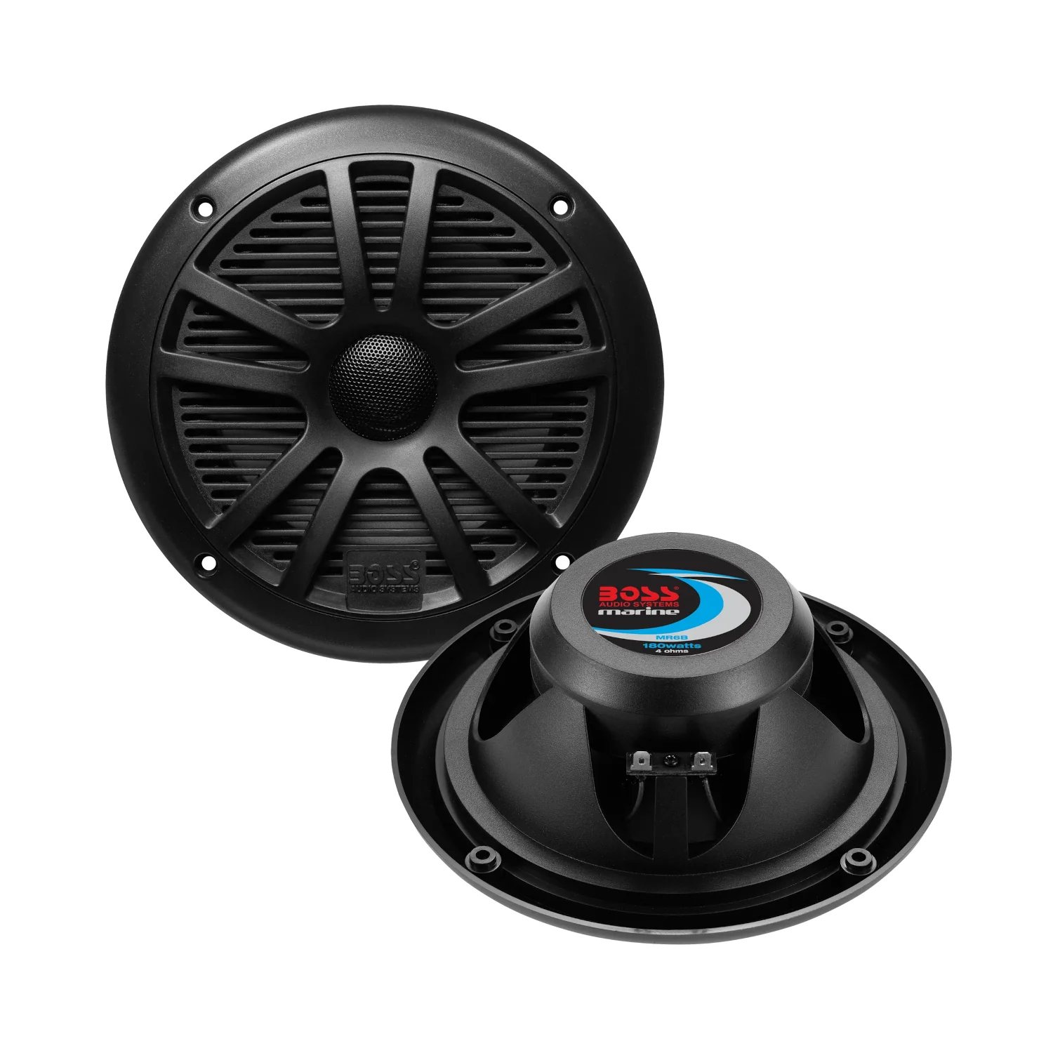 Boss Marine MR6B 6,5″ 180Watt 2-weg waterdichte speakerset zwart